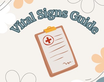 Vital Signs Nursing Study Guide Cheat Sheet-student Nurse and RN Review ...