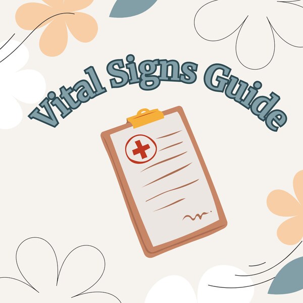 Nursing Vital Signs Cheat Sheet - Etsy