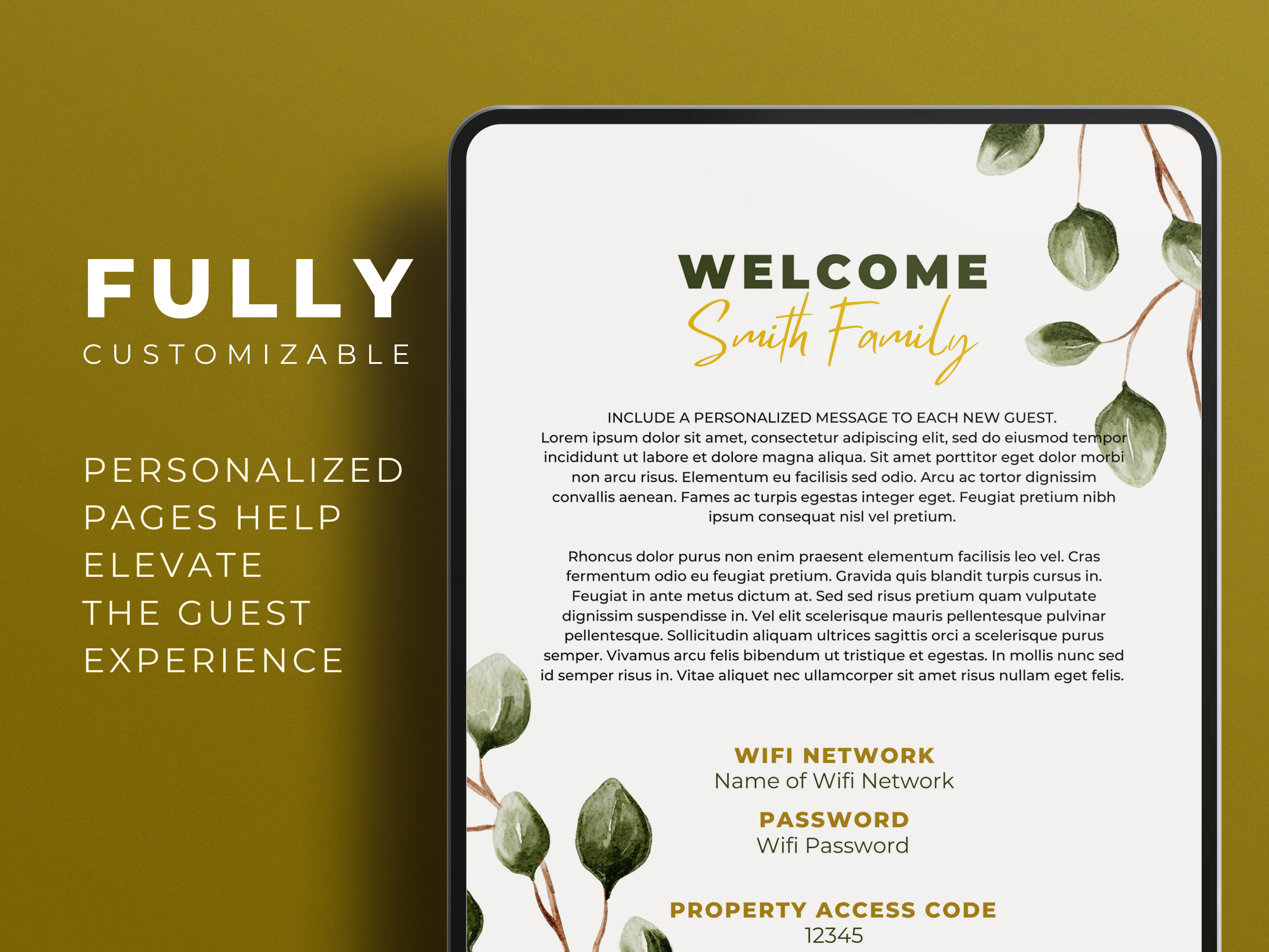 Airbnb Welcome Book Template, Cabin Themed Welcome Book Template ...