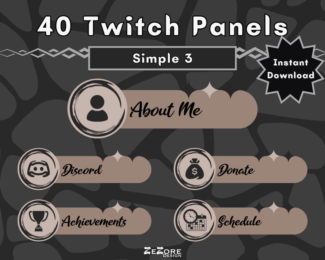 40 Simple Twitch Panels | Streamer | Content Creator | Gamer | About Me ...