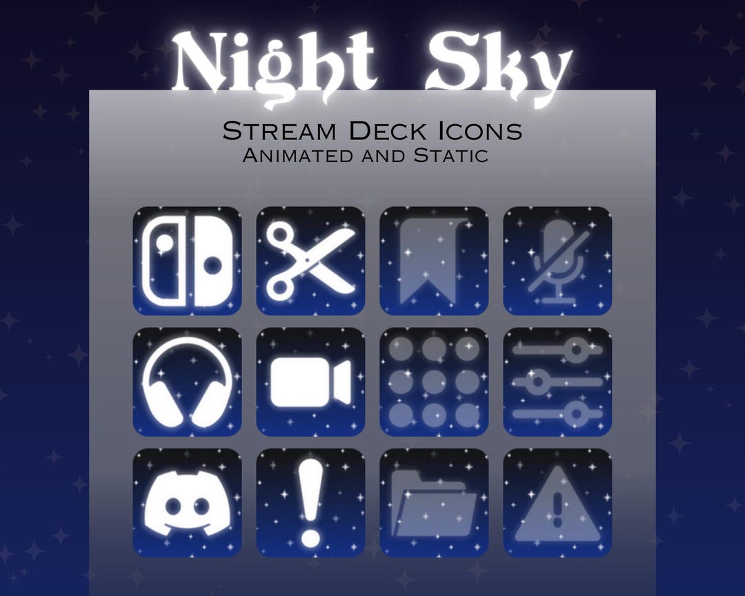 600+ Night Sky Stream Deck Animated and Static Icons | Streamer ...