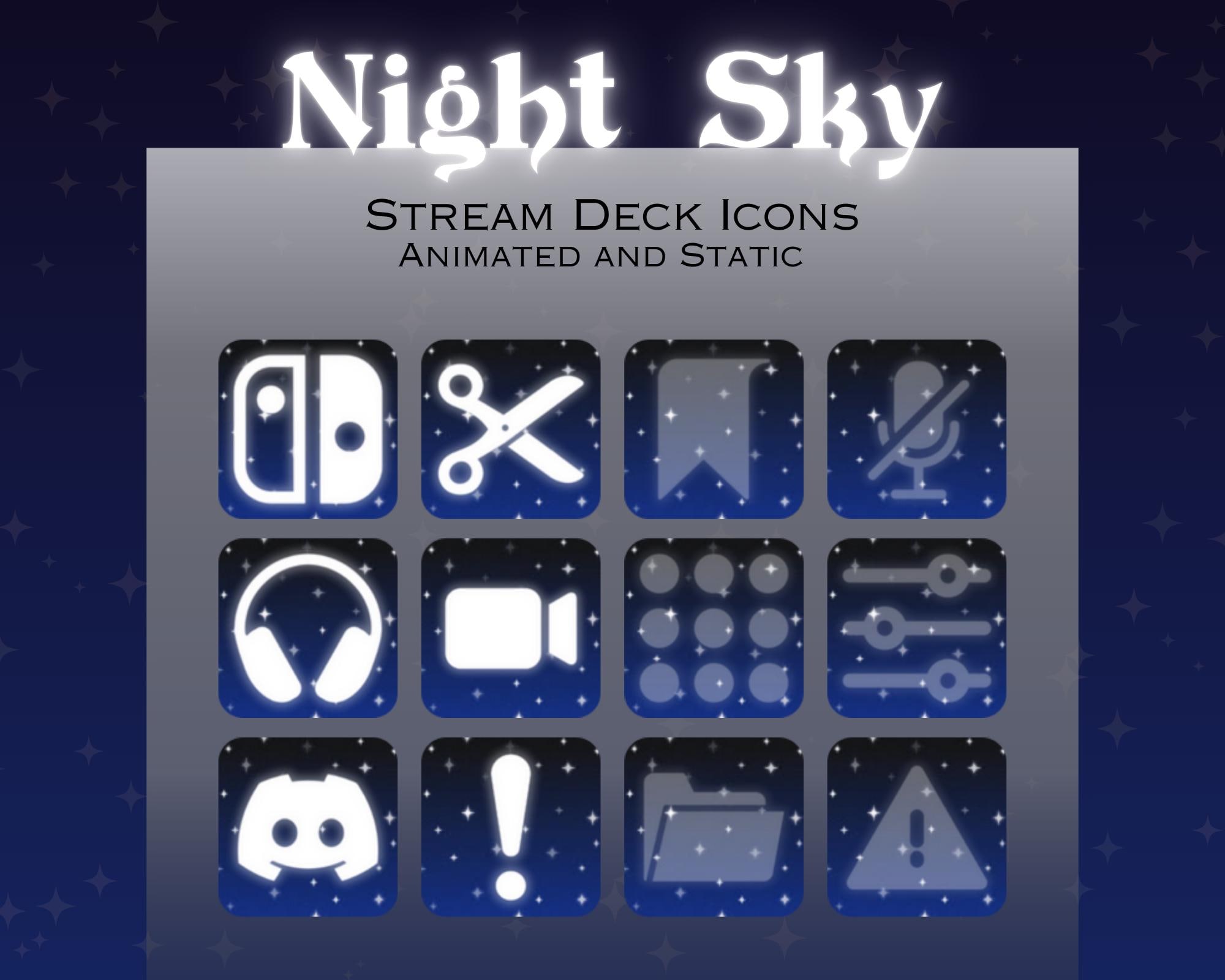 600+ Night Sky Stream Deck Animated and Static Icons | Streamer ...