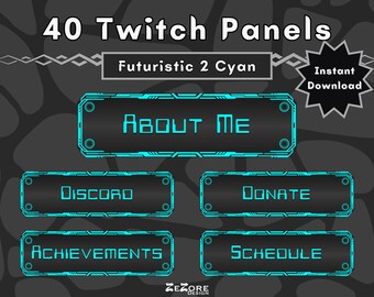 40 Futuristic Orange Twitch Panels Streamer Content Creator Gamer About ...