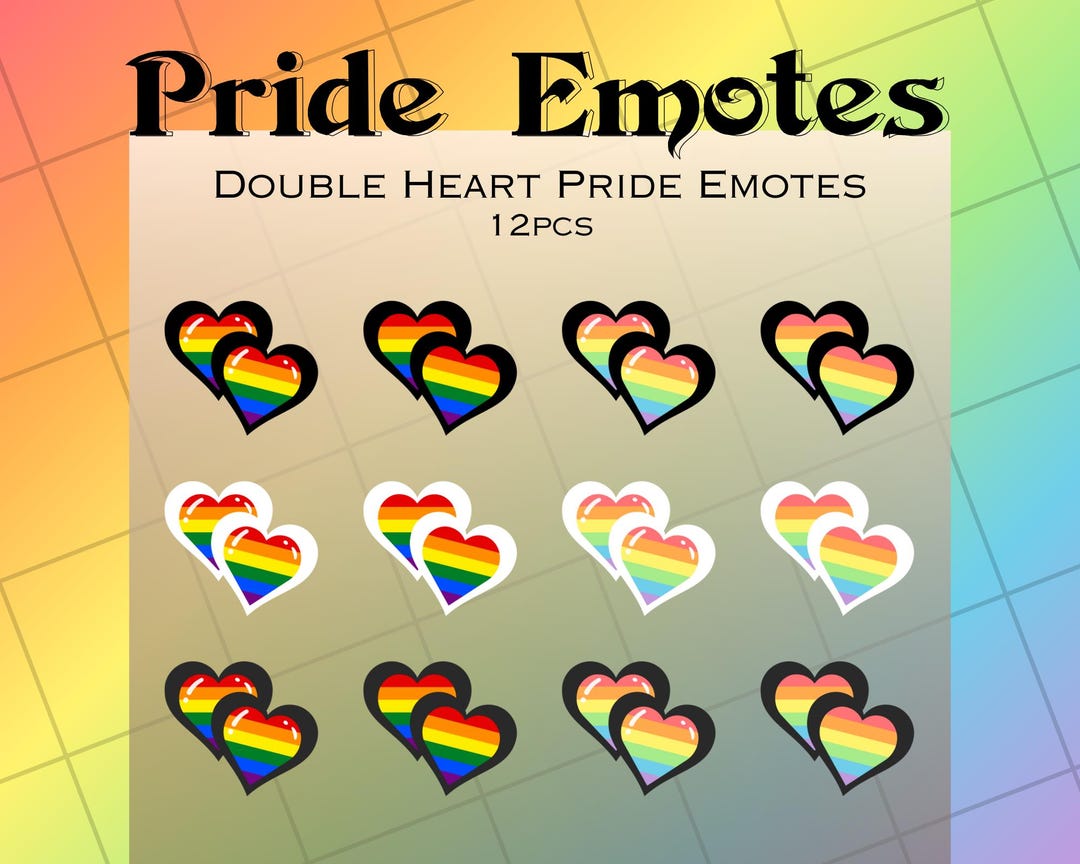 12 Pride Emotes | Streamer | Content Creator | Gamer | Emoji | Pack ...