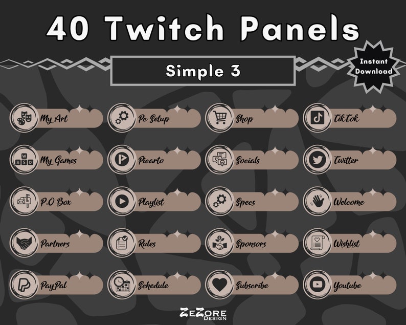 40 Simple Twitch Panels | Streamer | Content Creator | Gamer | About Me ...