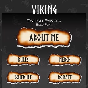 40 Viking/valheim Inspired Twitch Panels [bold Font] | Streamer ...