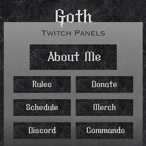 40 Goth Twitch Panels | Streamer | Content Creator | Gamer | About Me ...