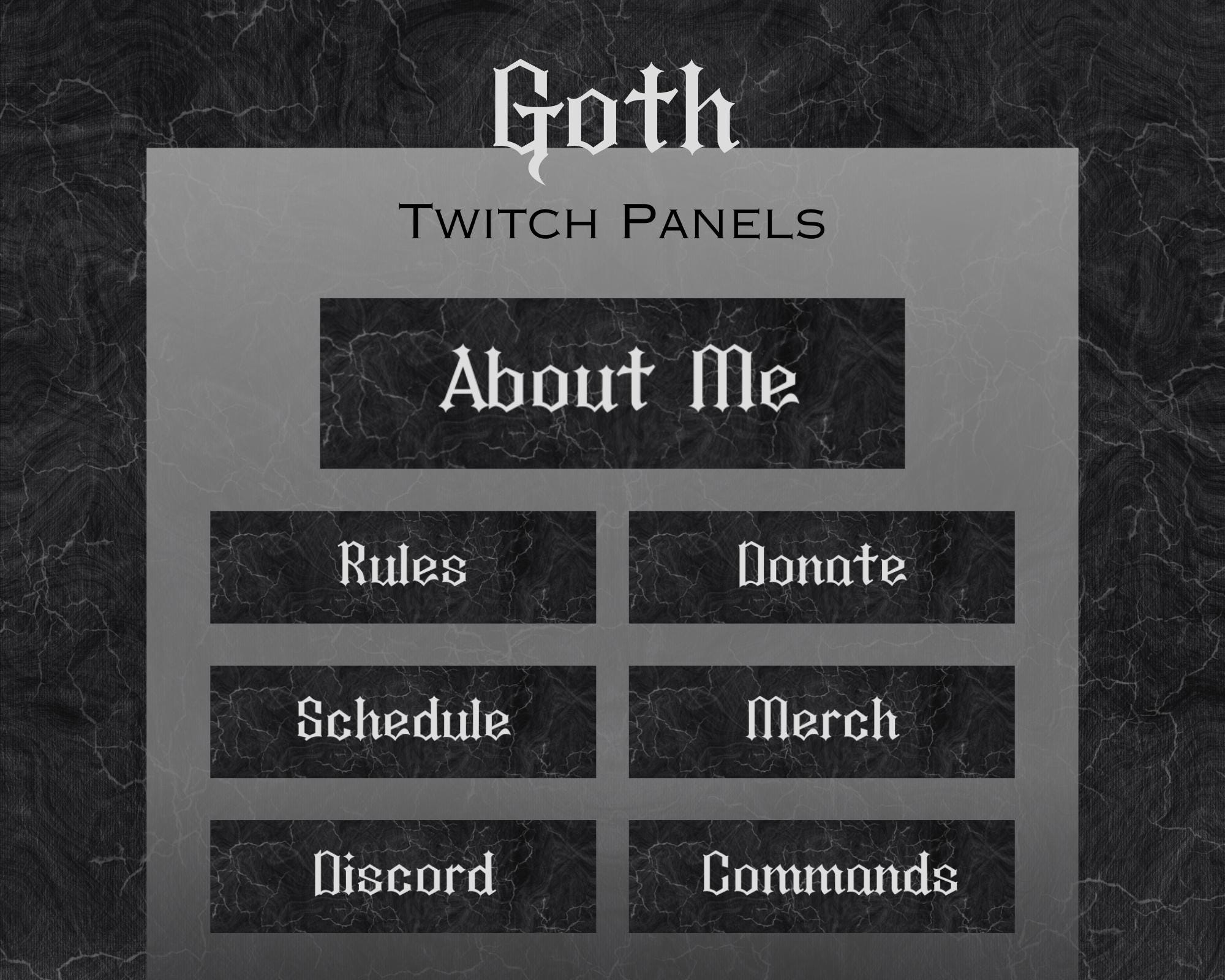 40 Goth Twitch Panels | Streamer | Content Creator | Gamer | About Me ...