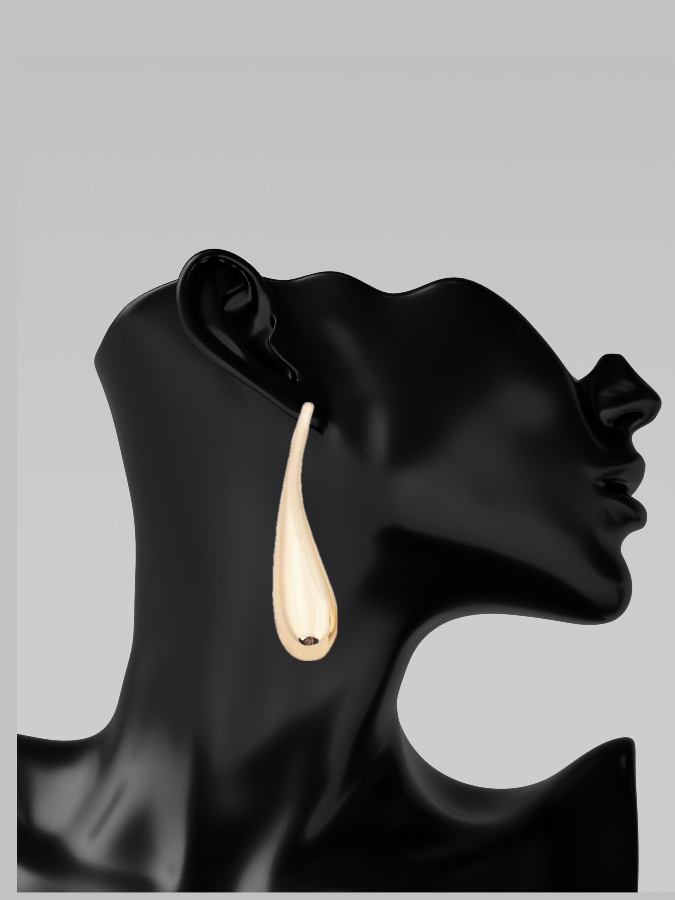 Elegant Long Water Droplet Dangle Earrings - Etsy