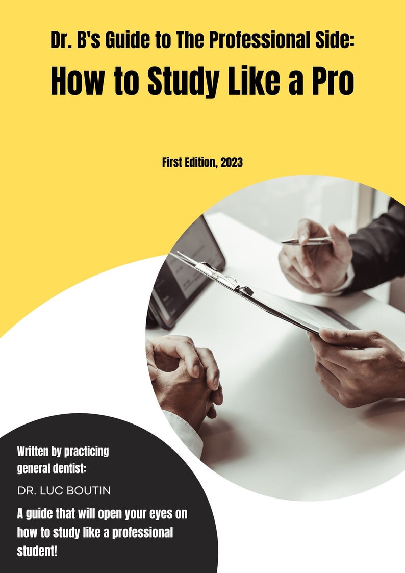 Dr. B's Guide to the Professional Side: How to Study Like a Pro - Etsy