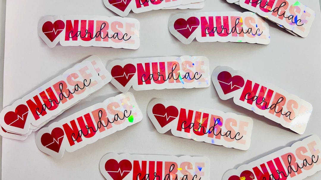 Cardiac Nurse Stickers for Registered Nurses, RN, BSN, LPN - Etsy