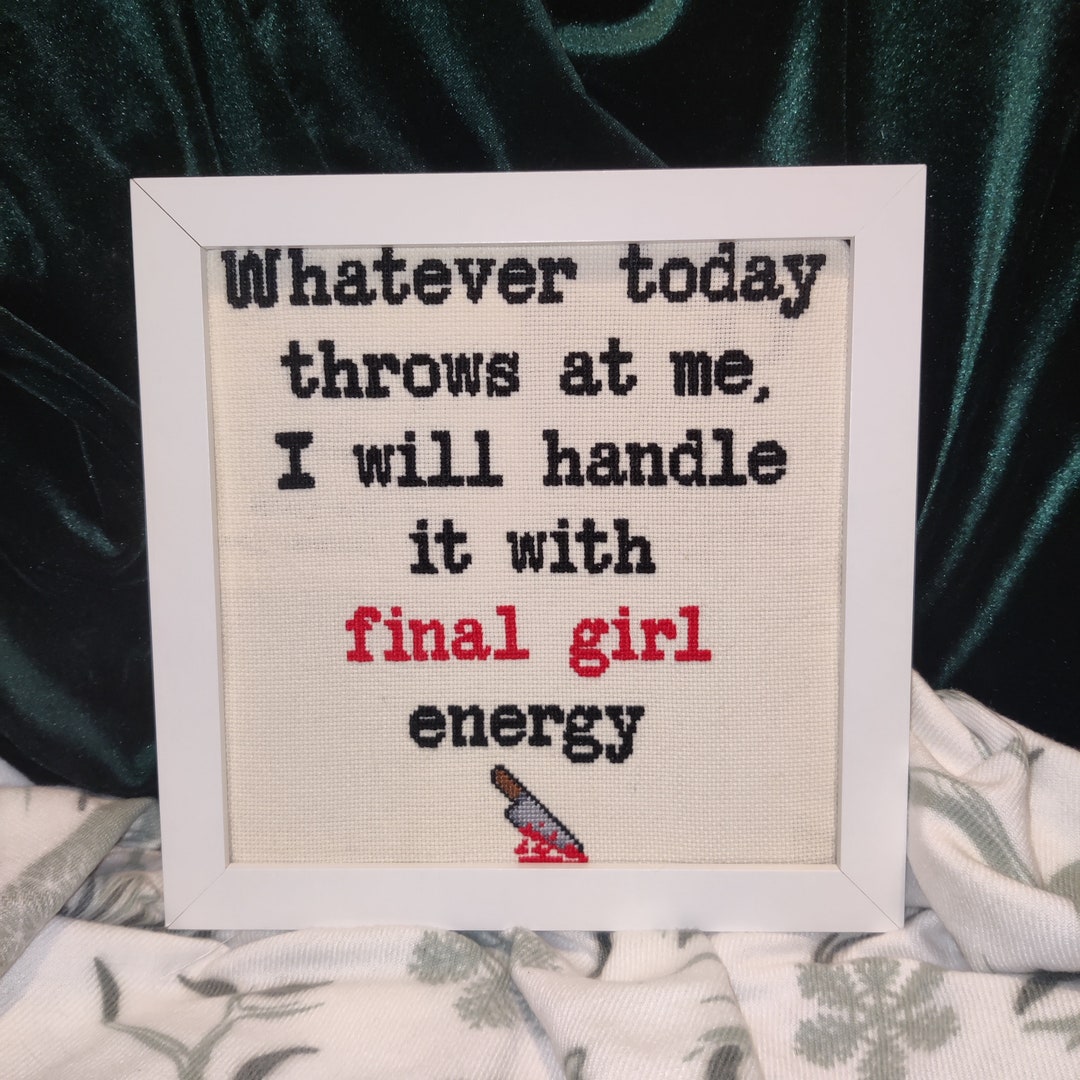 Final Girl Energy Cross Stitch Pattern, Beginner Friendly (PDF Pattern ...