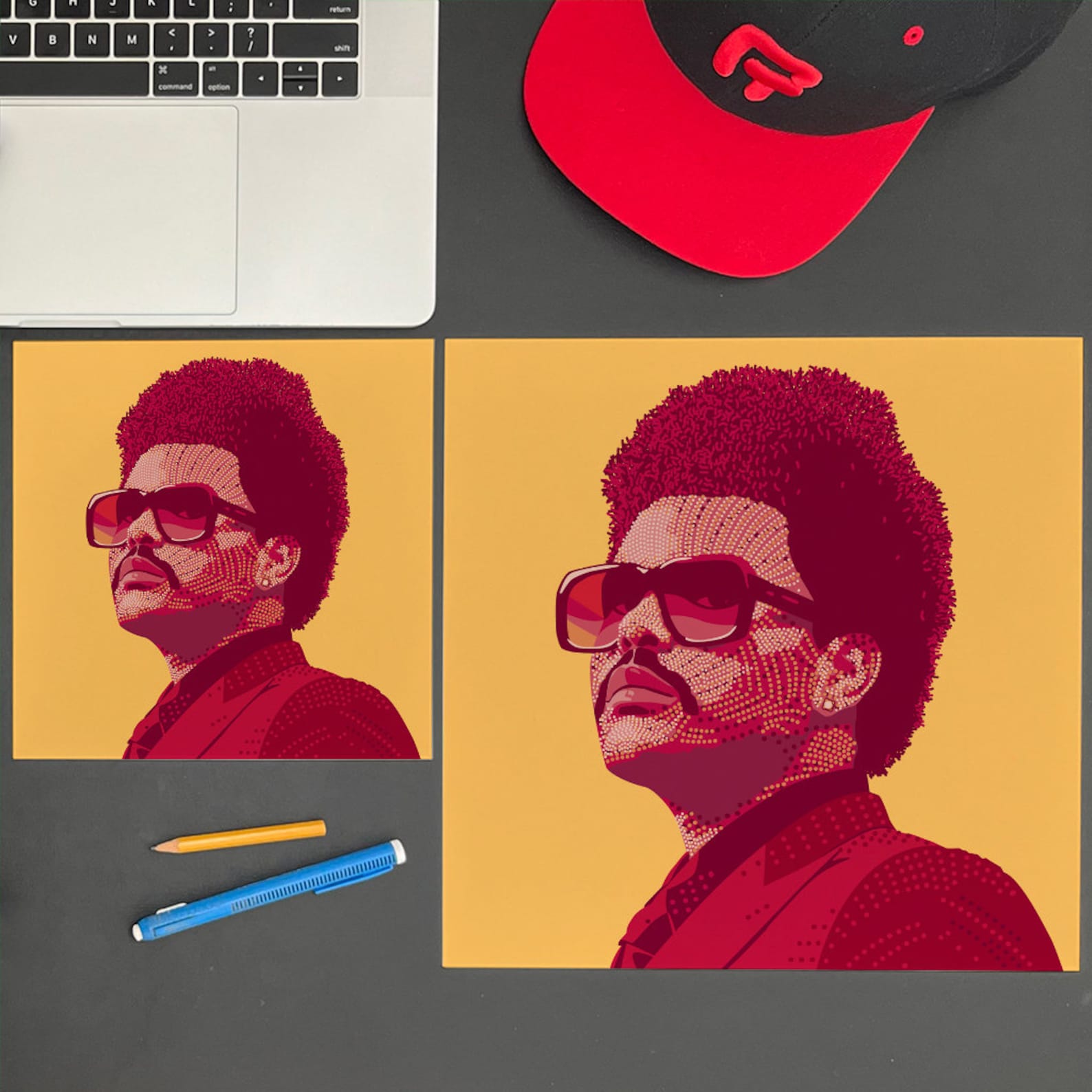 The Weeknd From After Hours Printed Drawing Vector Art - Etsy