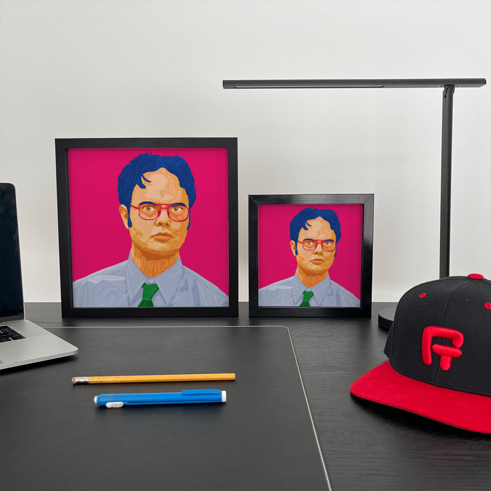 Rainn Wilson as Dwight Schrute Printed Drawing Vector Art - Etsy