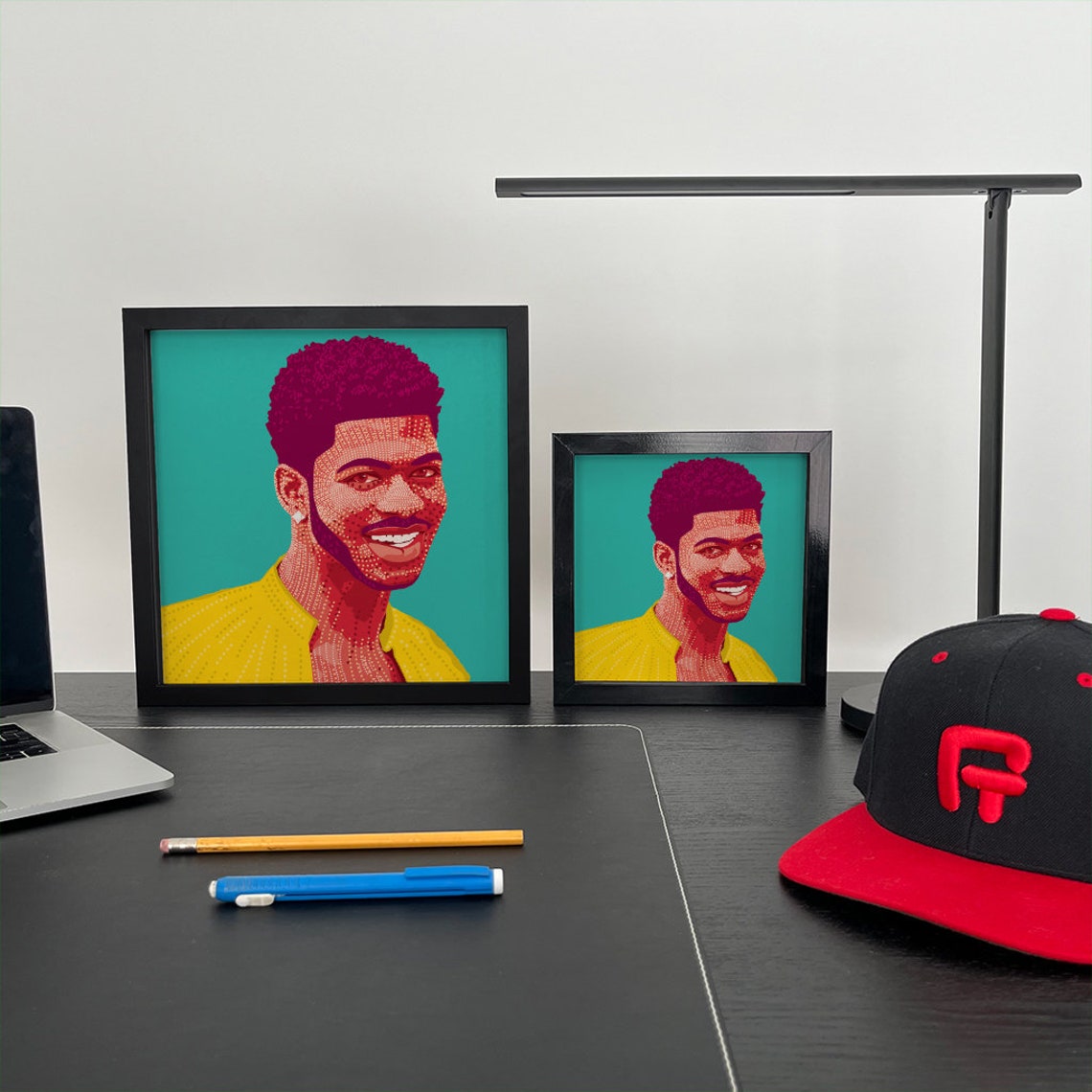 Lil Nas X Printed Drawing Vector Art - Etsy