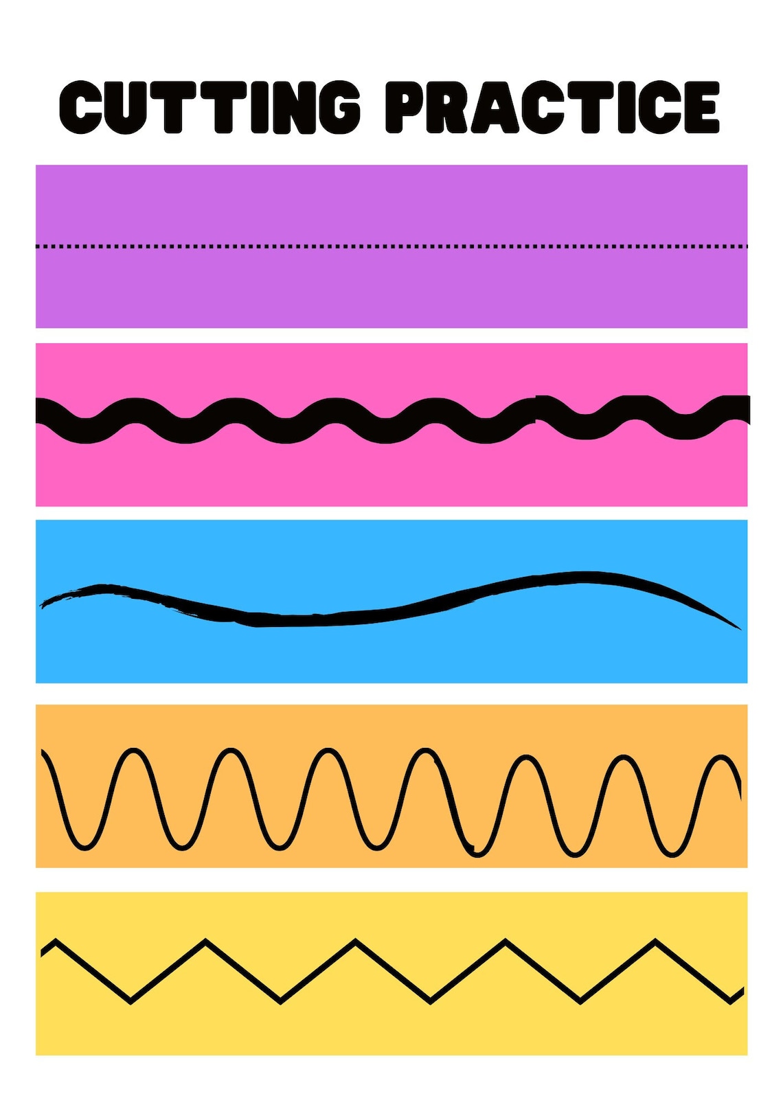 Cutting Practice Bundle Digital Download, Preschool, Pre-k, Cutting ...