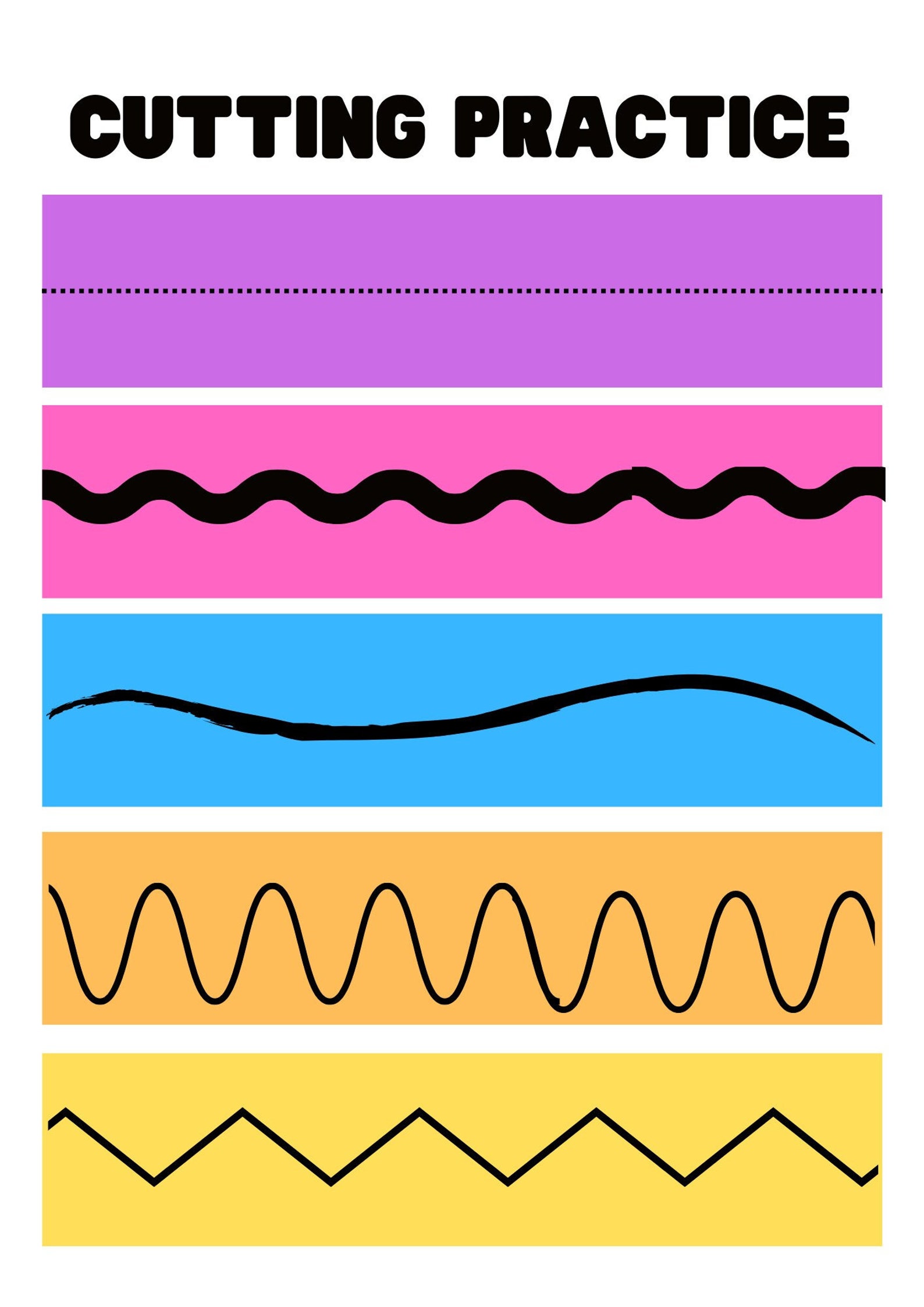 Cutting Practice Bundle Digital Download, Preschool, Pre-k, Cutting ...