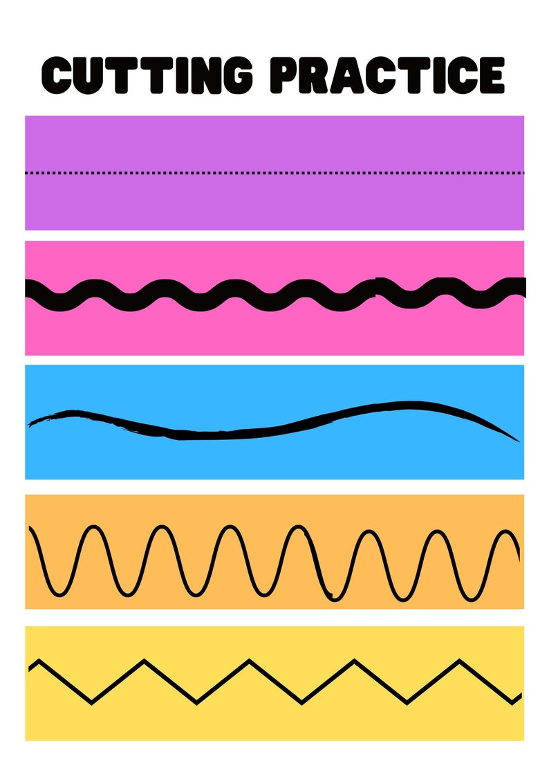 Cutting Practice Bundle Digital Download, Preschool, Pre-k, Cutting ...