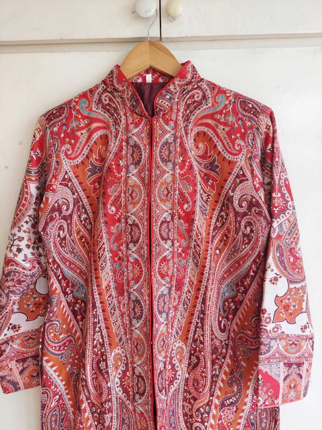 Kani Pashmina Jacket Long Vintage Boho Style Jacket for Indian Wedding ...