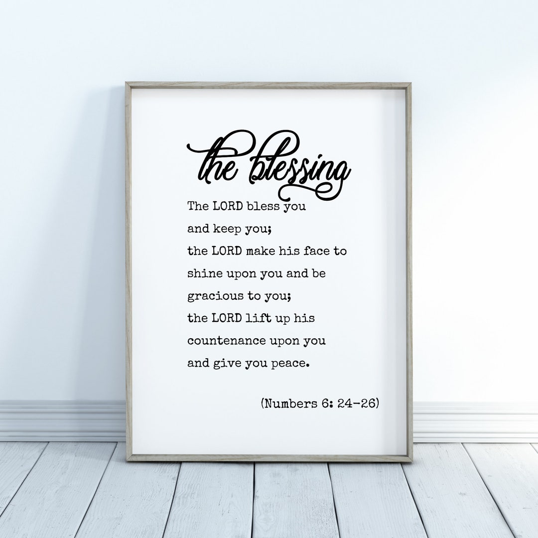 The Blessing Wall Art | Digital Download | Bible Verse Print ...