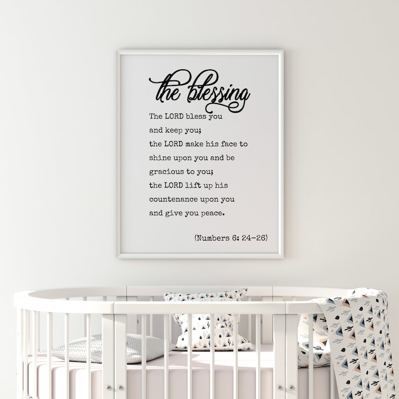 The Blessing Wall Art | Digital Download | Bible Verse Print ...