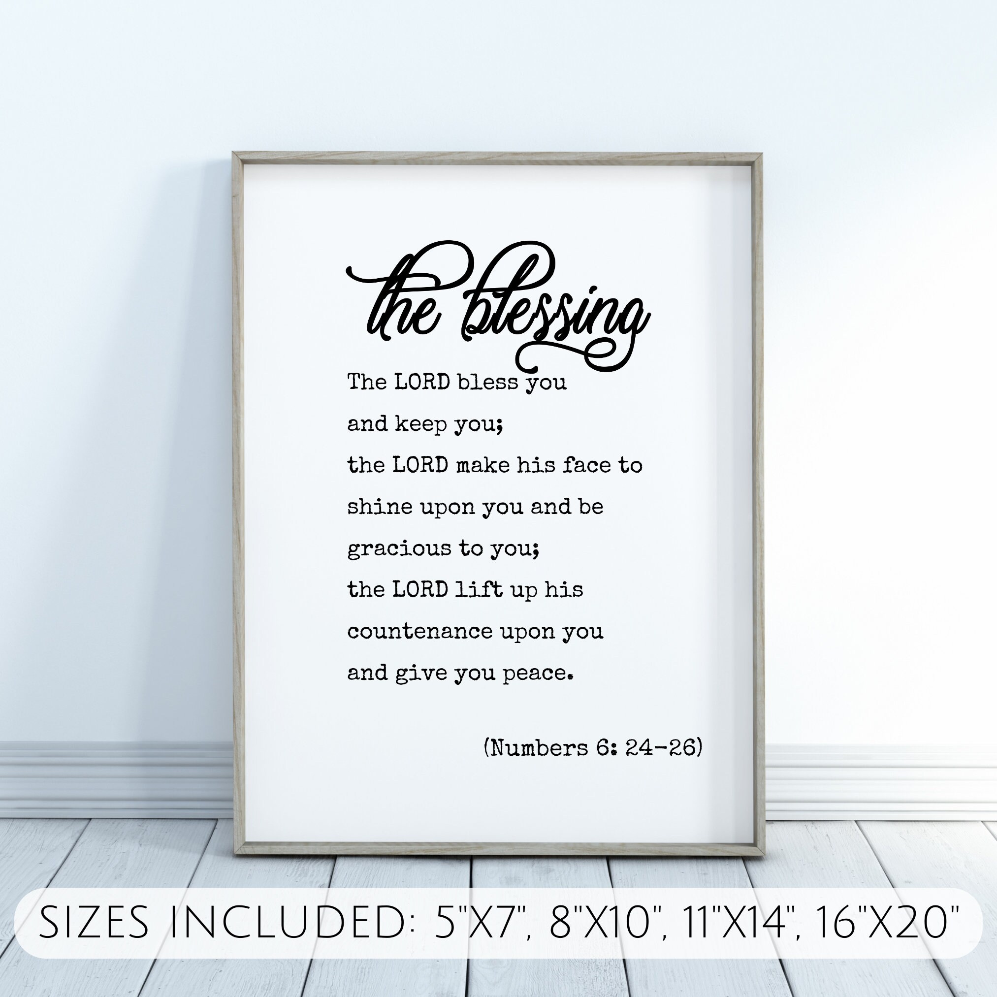 The Blessing Wall Art | Digital Download | Bible Verse Print ...