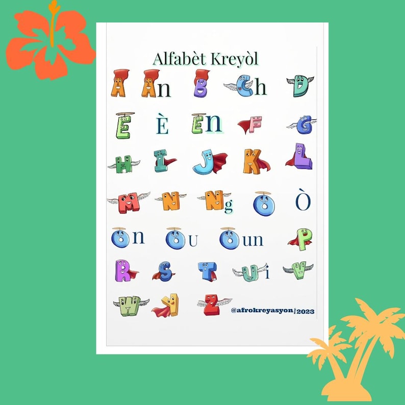 Haitian Creole Alphabet-satin Posters (210gsm)- Teachers, Education ...