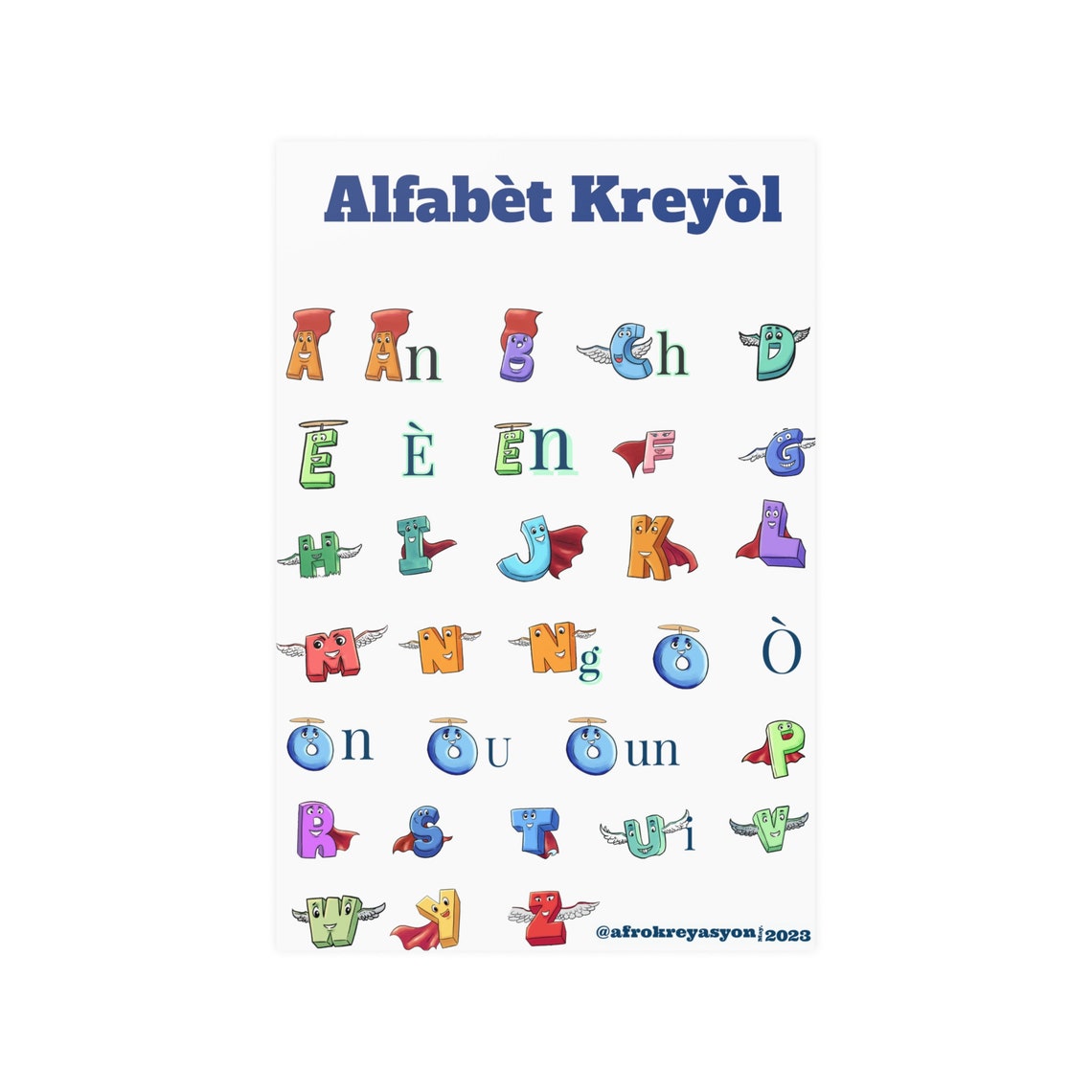 Haitian Creole Alphabet-satin Posters (210gsm)- Teachers, Education ...
