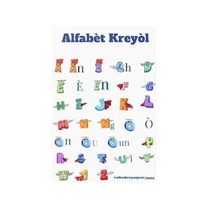 Haitian Creole Alphabet-satin Posters (210gsm)- Teachers, Education ...