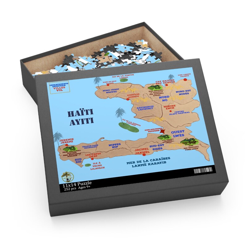 Haiti Map Puzzle (120, 252, 500-piece) - Etsy