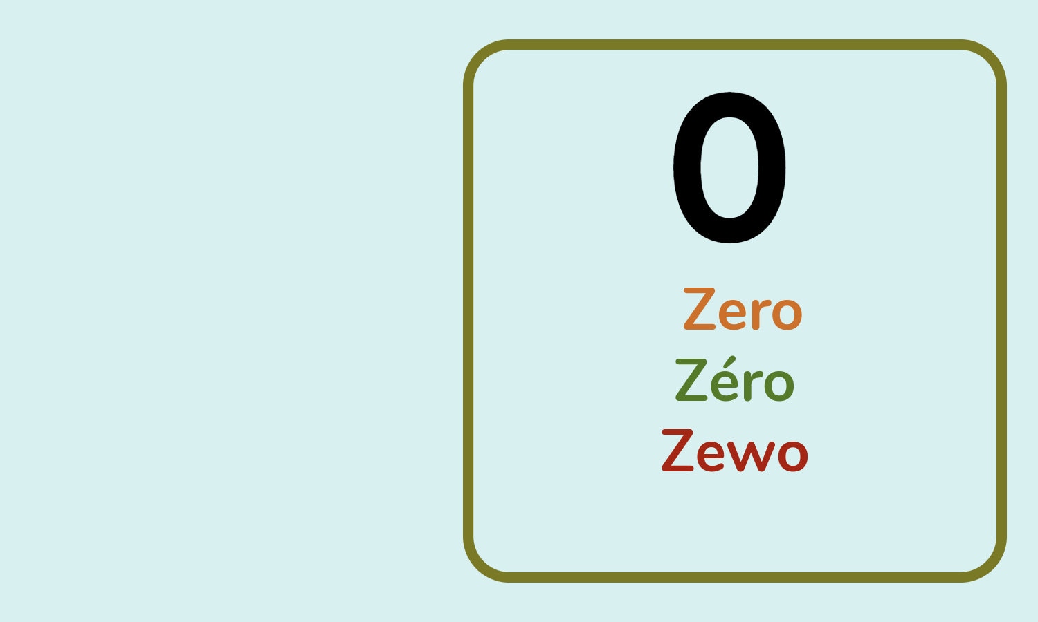 Numbers 0-20 Flashcards: English, French, Creole (printable) - Etsy
