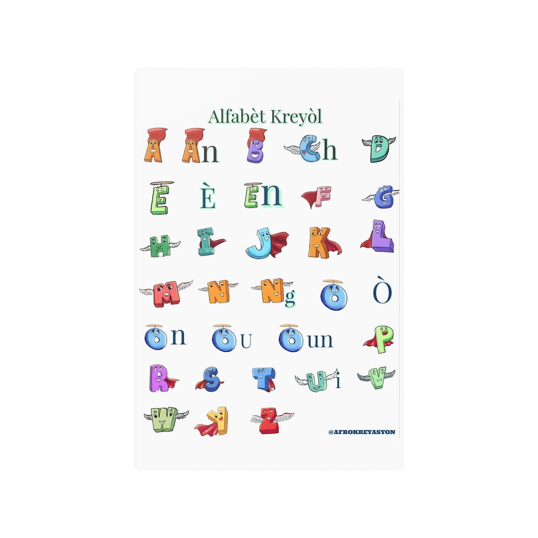 Haitian Creole Alphabet-satin Posters 210gsm Teachers - Etsy