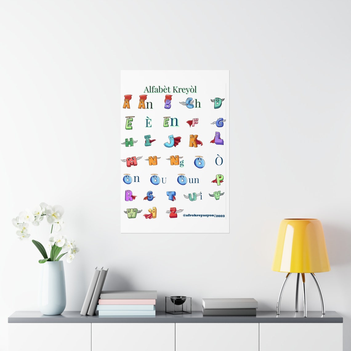 Haitian Creole Alphabet Vertical Poster Ayisyen- Vertical Posters ...