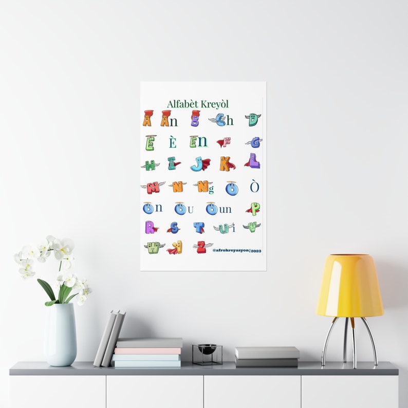 Haitian Creole Alphabet Vertical Poster Ayisyen- Vertical Posters ...
