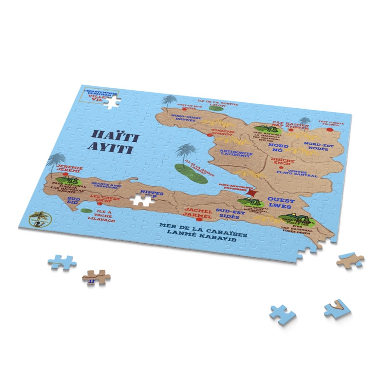 Haiti Map Puzzle (120, 252, 500-piece) - Etsy
