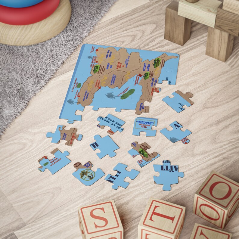 Kids' Puzzle, 30-piece Haiti, Map, Geography - Etsy