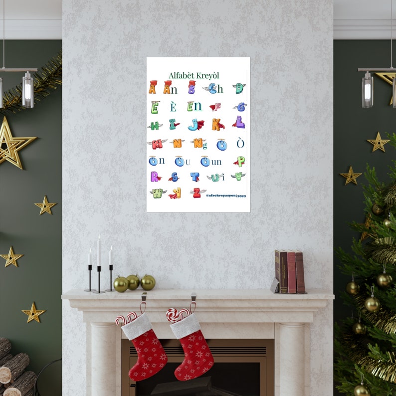 Haitian Creole Alphabet Vertical Poster Ayisyen- Vertical Posters ...