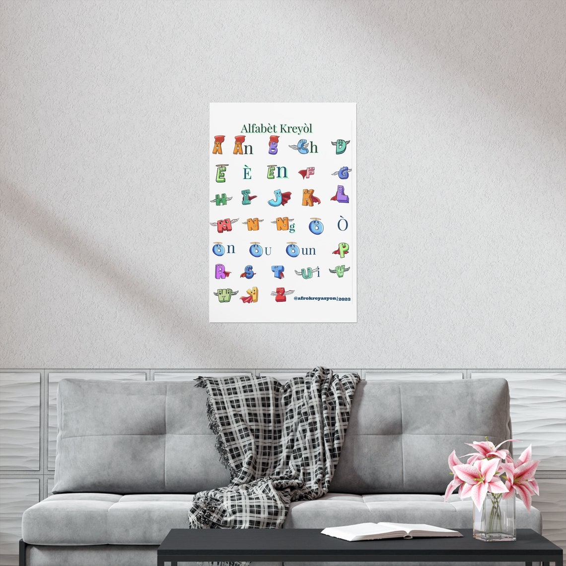 Haitian Creole Alphabet Vertical Poster Ayisyen- Vertical Posters ...