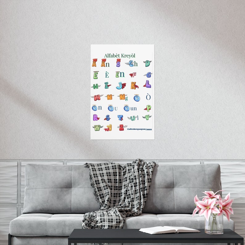 Haitian Creole Alphabet Vertical Poster Ayisyen- Vertical Posters ...