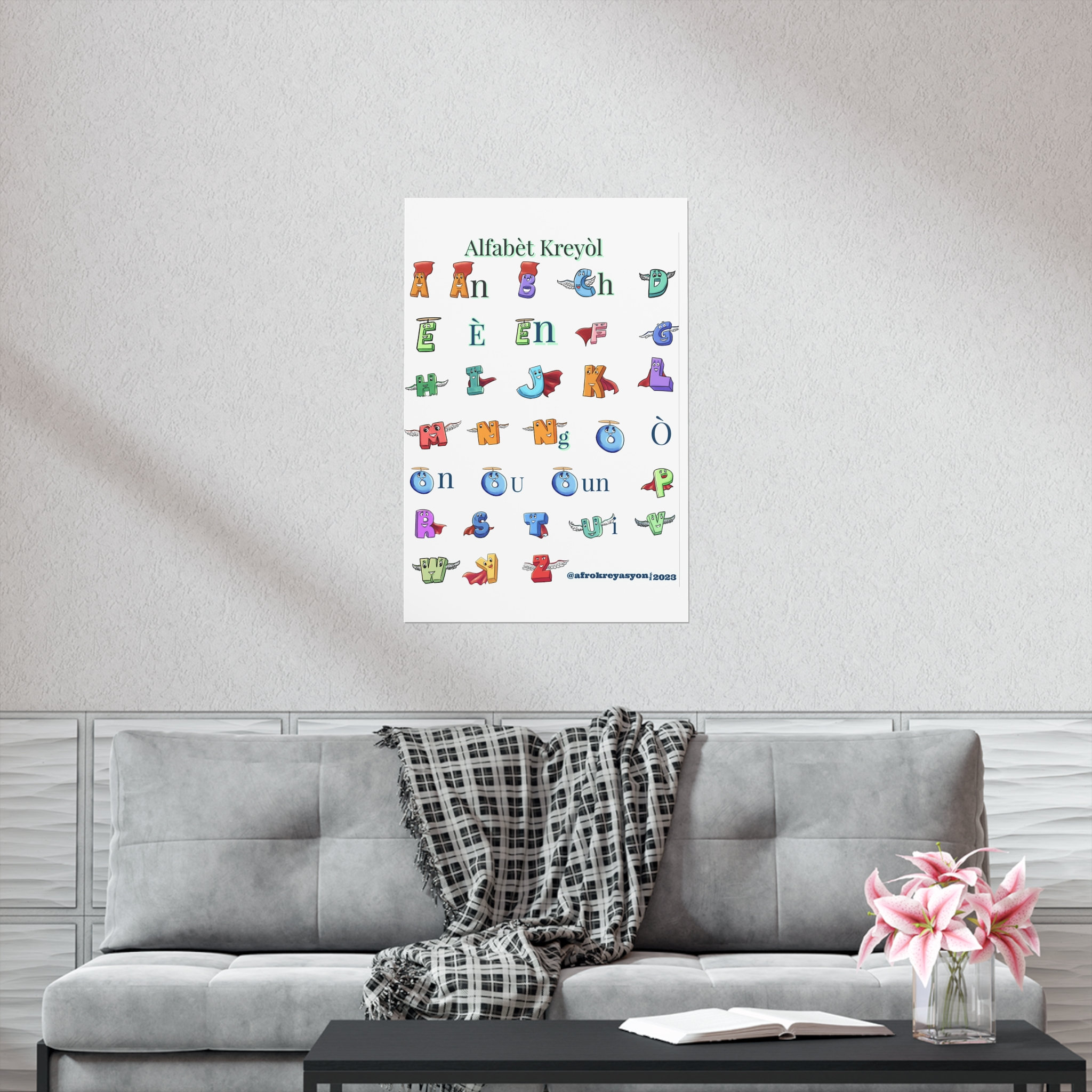 Haitian Creole Alphabet Vertical Poster Ayisyen- Vertical Posters ...