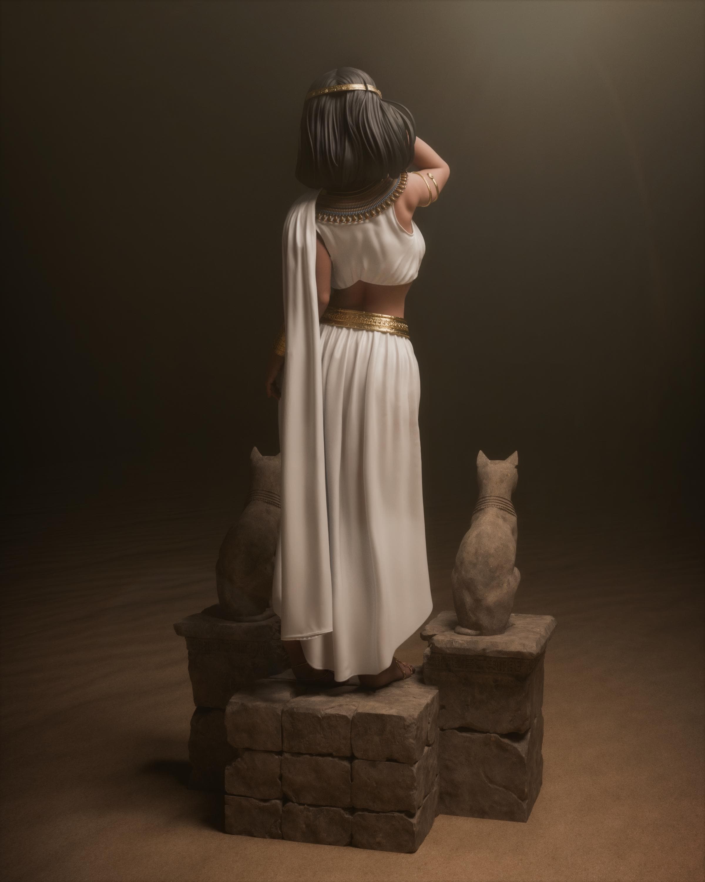 Cleopatra Fan Art Figure 3D Printed Painted / Not Painted Resin Garage ...