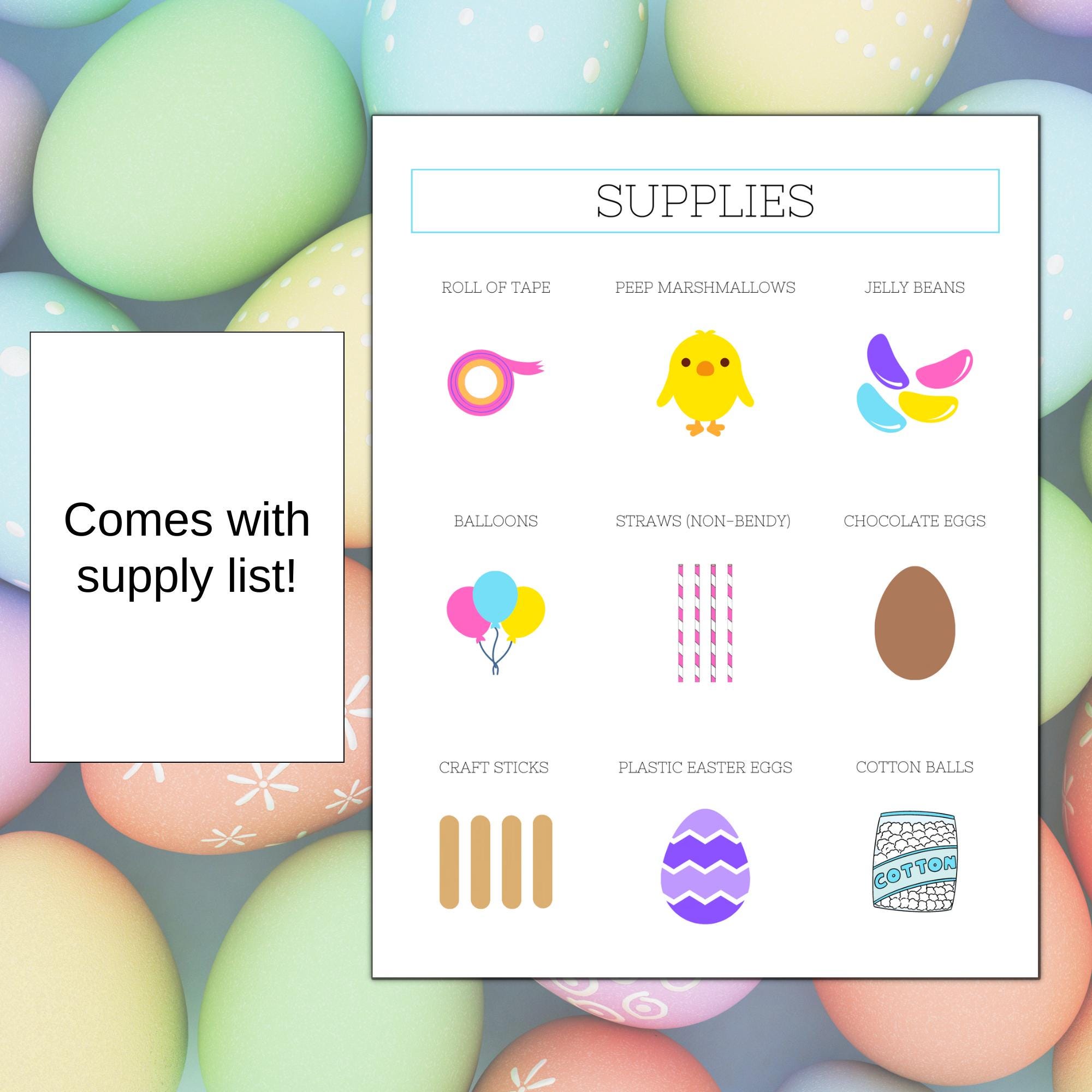 Easter Minute to Win It Printable Game Ideas With Supply List and Score ...