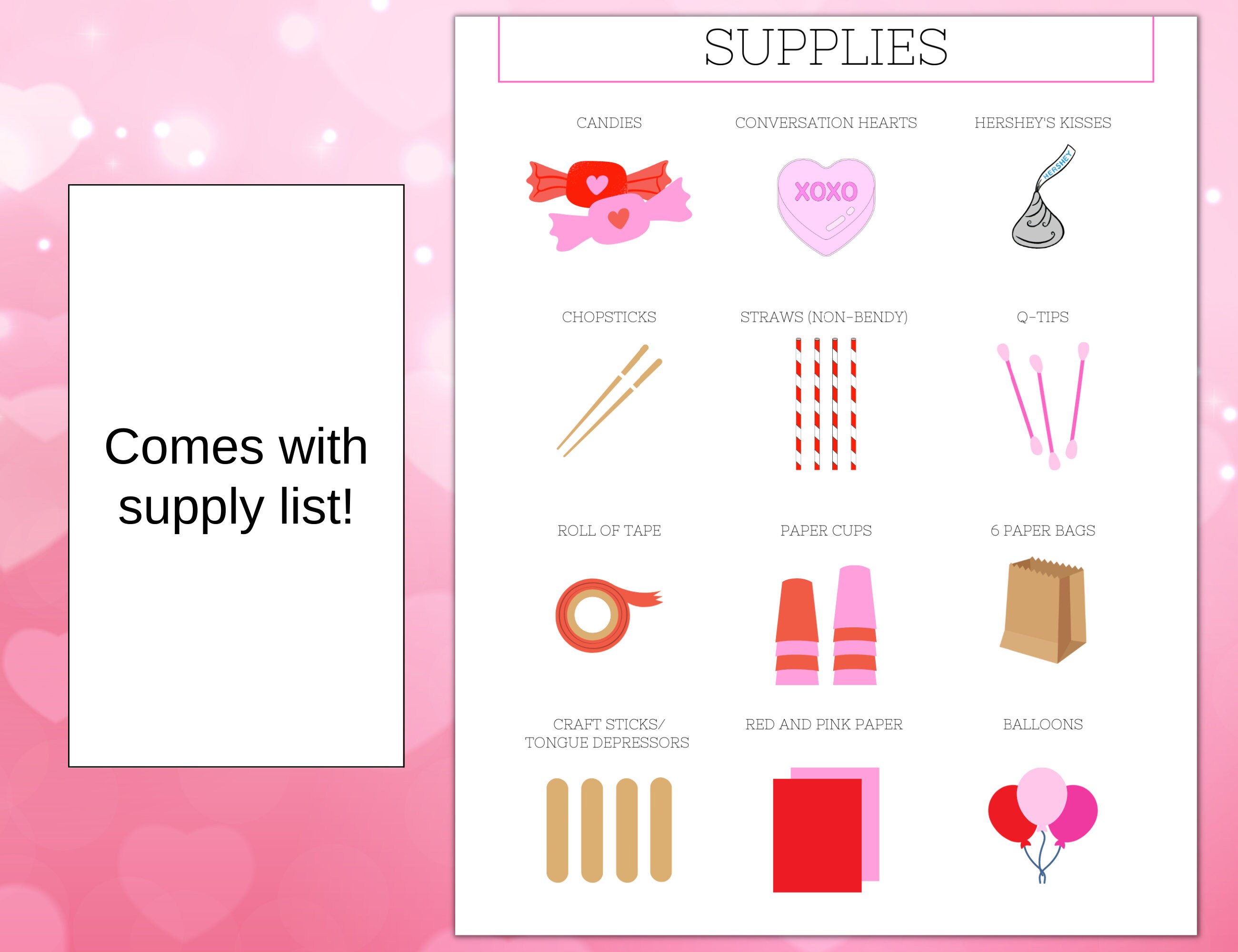 Valentine's Day Minute to Win It Printable Game Ideas With - Etsy