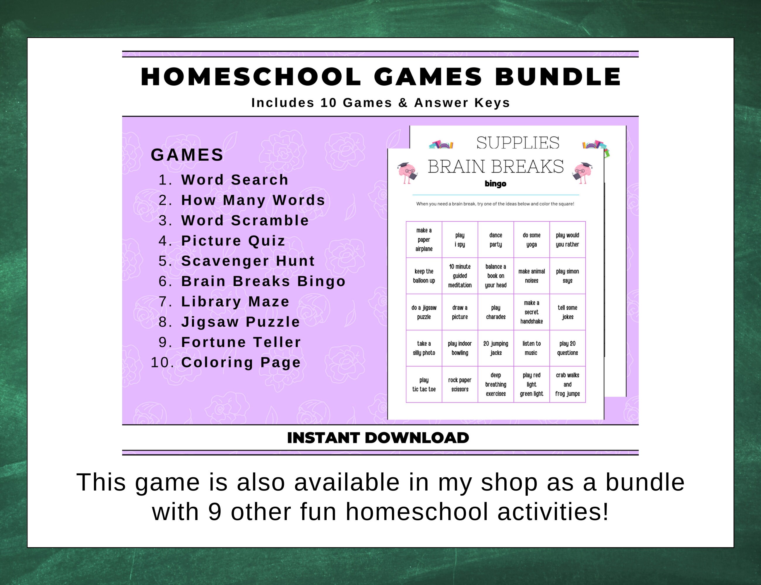 School Supplies Word Search Printable Game With Answer Key - Etsy