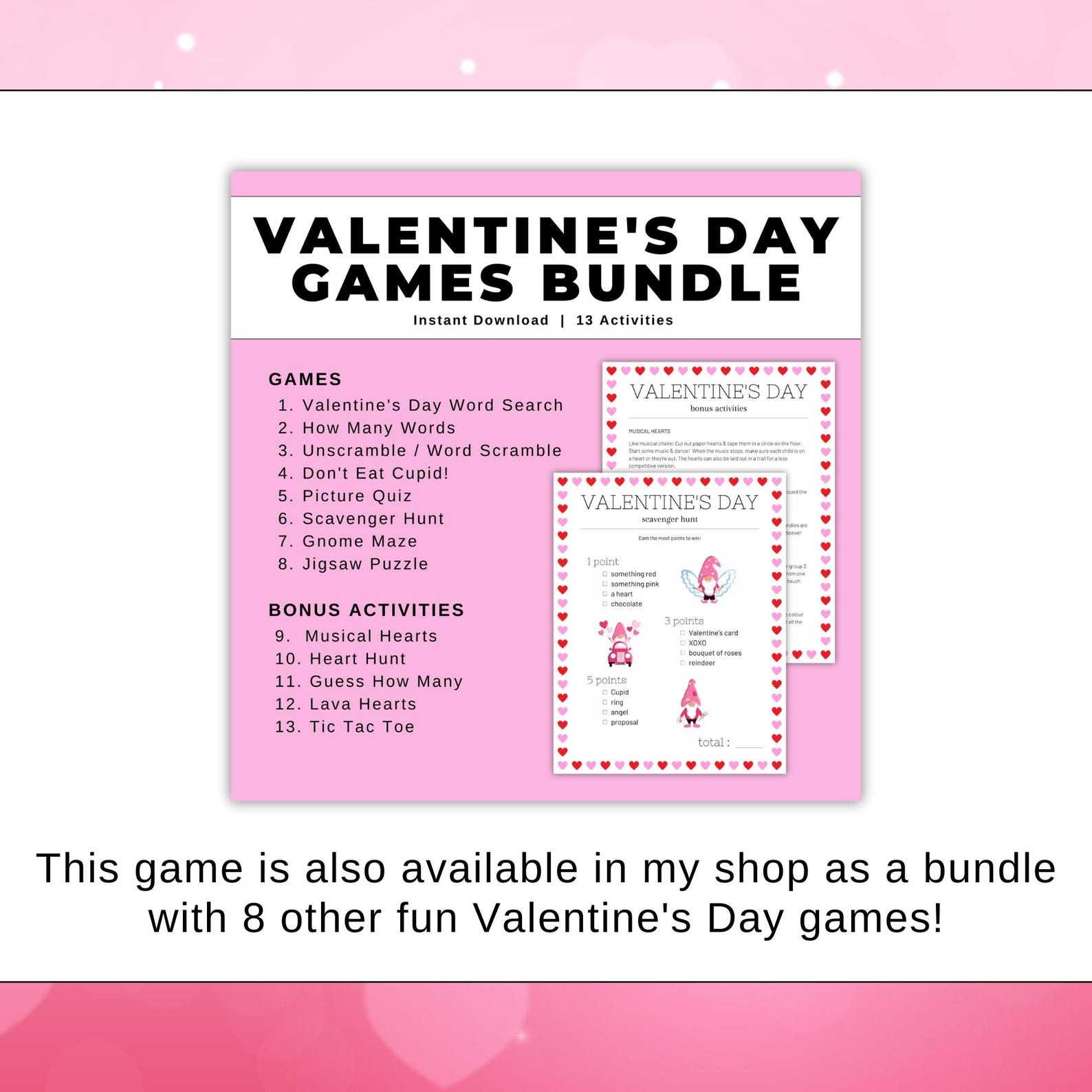 Valentine's Day Word Search Printable Game With Answer Key - Etsy