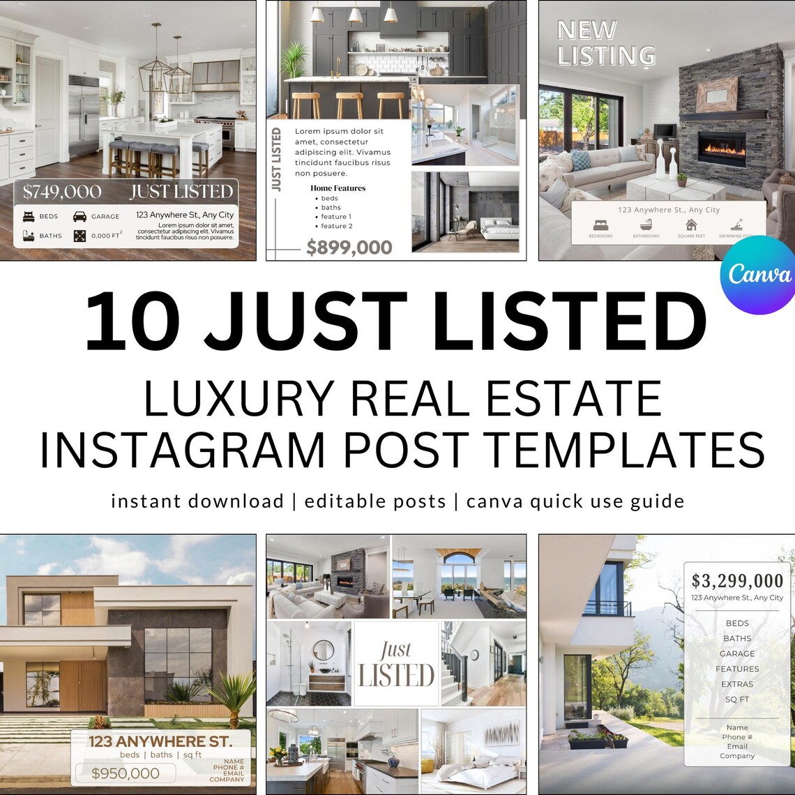 Luxury Real Estate Instagram Marketing, Instagram Posts, Just Listed ...