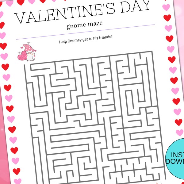 Maze Valentine - Etsy
