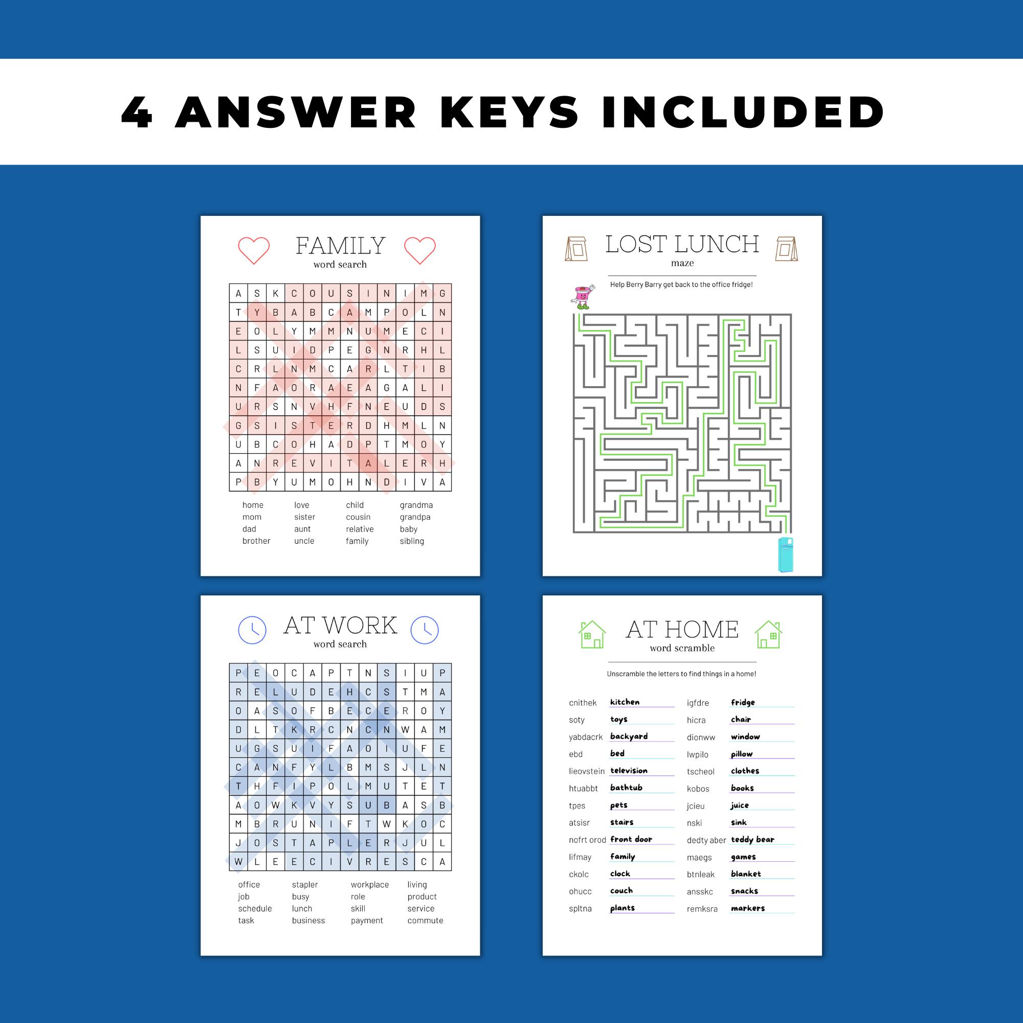 Take Your Child to Work Day Printable Game Bundle - Etsy