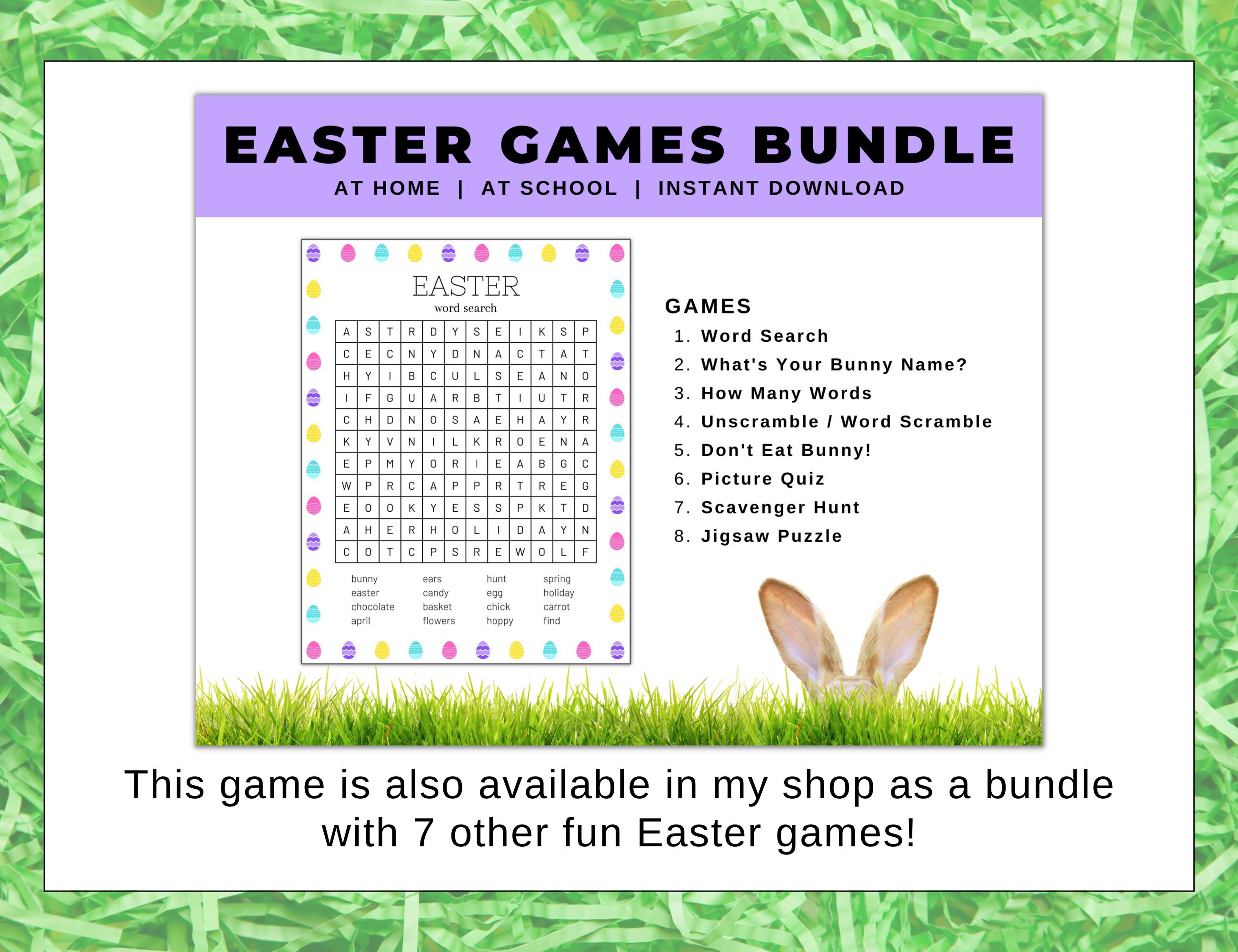 Easter Word Scramble Printable Game With Answer Key - Etsy