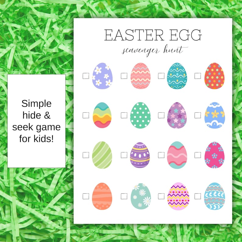 Easter Egg Scavenger Hunt With Pictures, Church, Classroom, Indoor ...